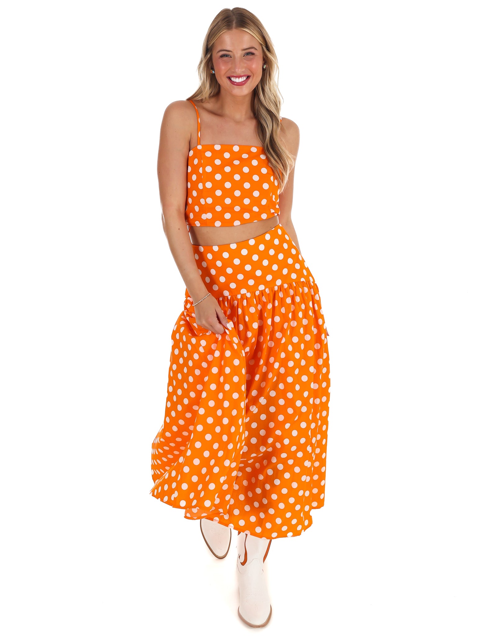Spotted in the Crowd Polka Dot Maxi Skirt Set – Josie's Boutique